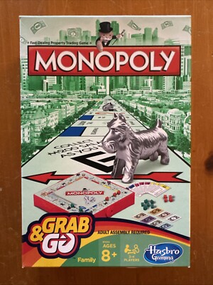 Monopoly Grab & Go Game - travel size game for ages 8+ from Hasbro ...