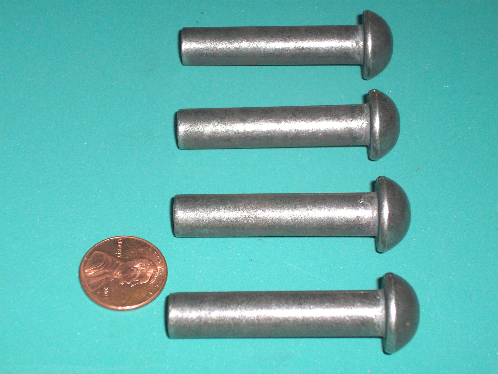 FOUR Fisher Wood Stove Door Hinge Pins 3 8 X 1 3 4 Solid Steel Set