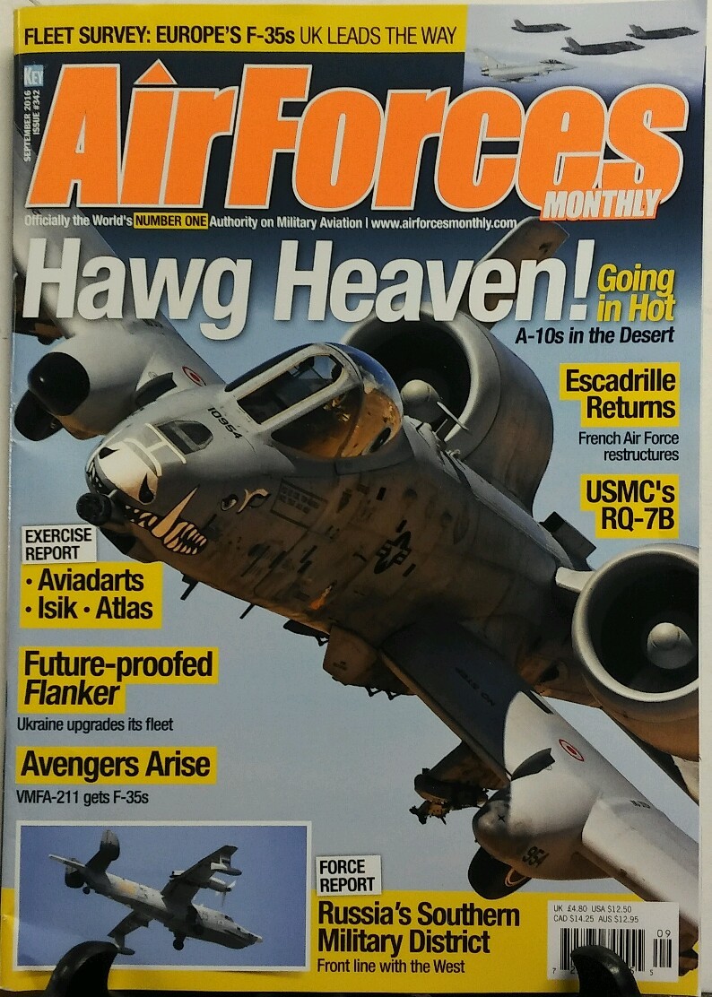 Air Forces Monthly Sept 2016 Hawg Heaven Going In Hot Aviation FREE ...