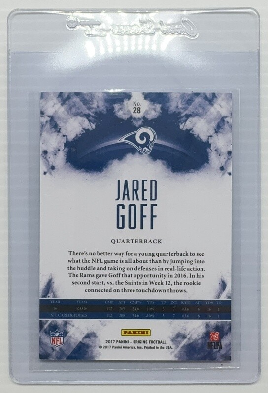 2017 Origins Jared Goff Green Parallel #1/5 Los Angeles Rams | eBay