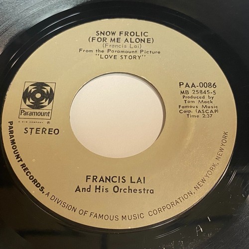Francis Lai - Snow Frolic (For Me Alone) / Holiday For Jenny (The ...