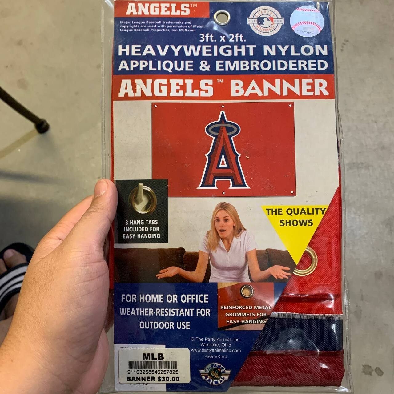 Los Angeles Angels MLB Flag Only 3ftx2ft Applique and Embroidered Flag ...
