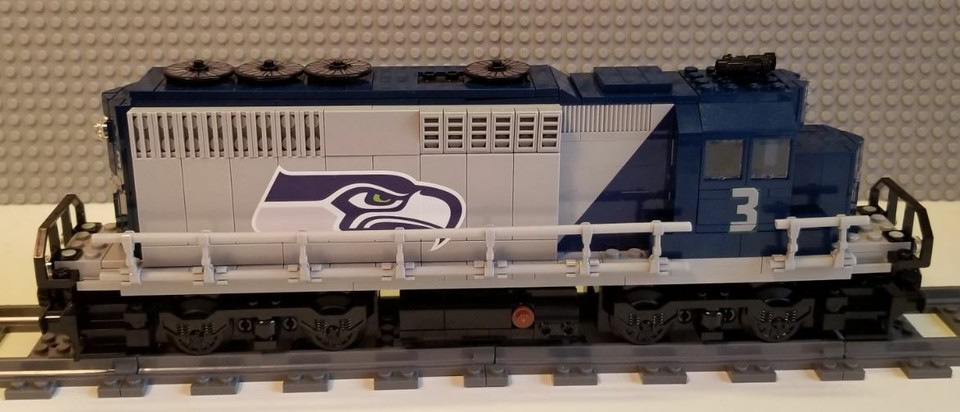Custom Train Seattle Seahawks GP40 Engine -PLEASE READ ITEM DESCRIPTION ...