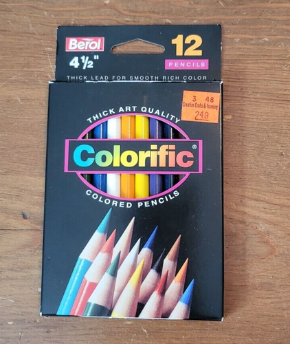 Colored Artist Pencils Box of 12 Colorific ~ Thick Art Quality 4½" | eBay