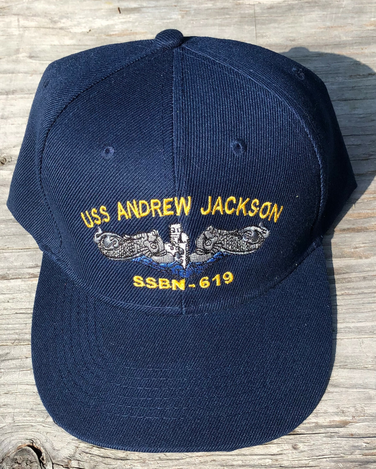 USS Andrew Jackson SSBN-619 Ball Cap Submarine Dolphins FBM Sub Veteran ...