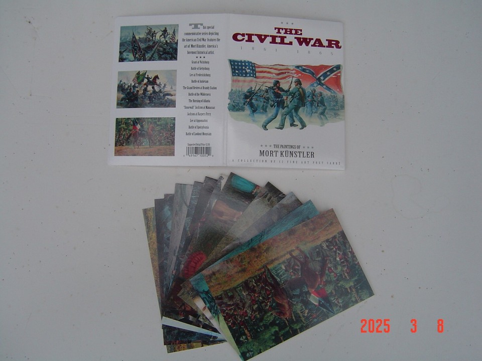 Mort Kunstler's Confederate Packet of 12 New Fine Art Postcards, The ...