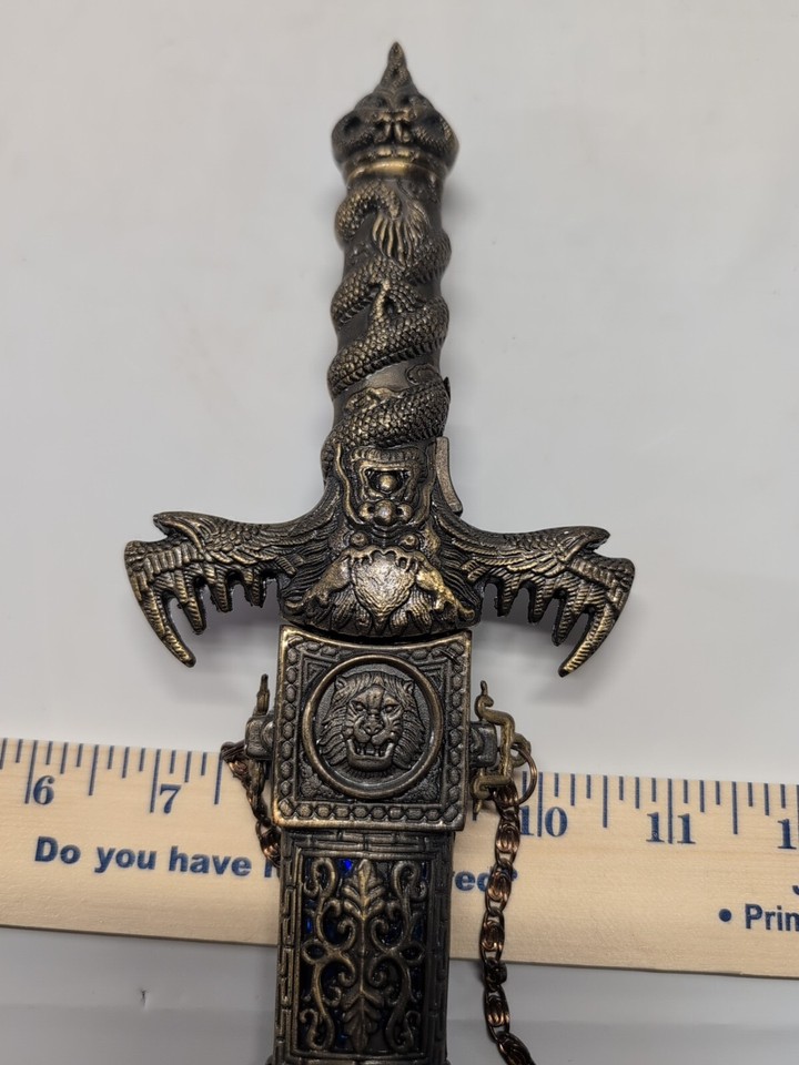 Collectible Dagger LOCKING Sheath Knife 7" Stainless Steel Blade ...