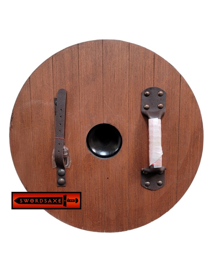 Functional Forge Steel Blood Red Buckler Medieval Wood Round Shield ...