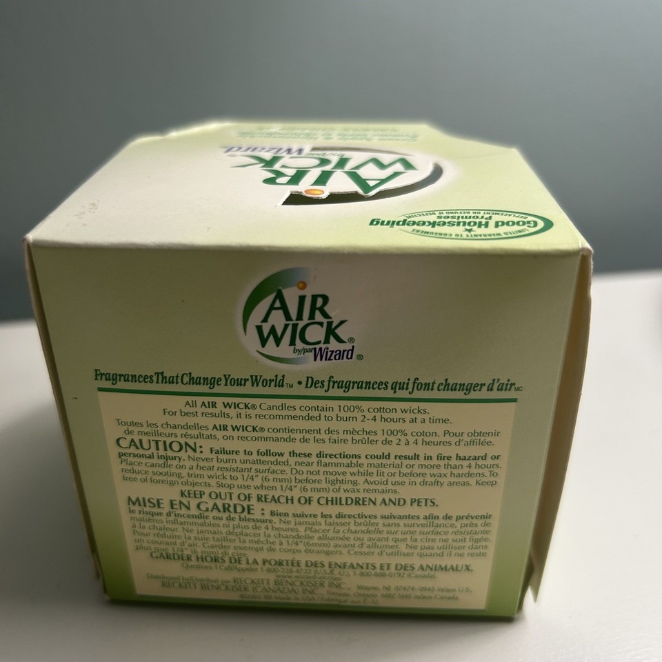VINTAGE Air Wick By Wizard Candle. Green Apple & Honeysuckle. NEW | eBay
