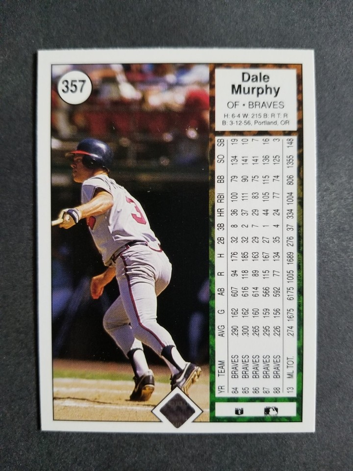 1989 Upper Deck DALE MURPHY card # 357 [C20] | eBay