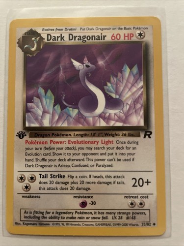 Pokémon TCG Dark Dragonair Team Rocket 33 Regular 1st Edition Uncommon ...