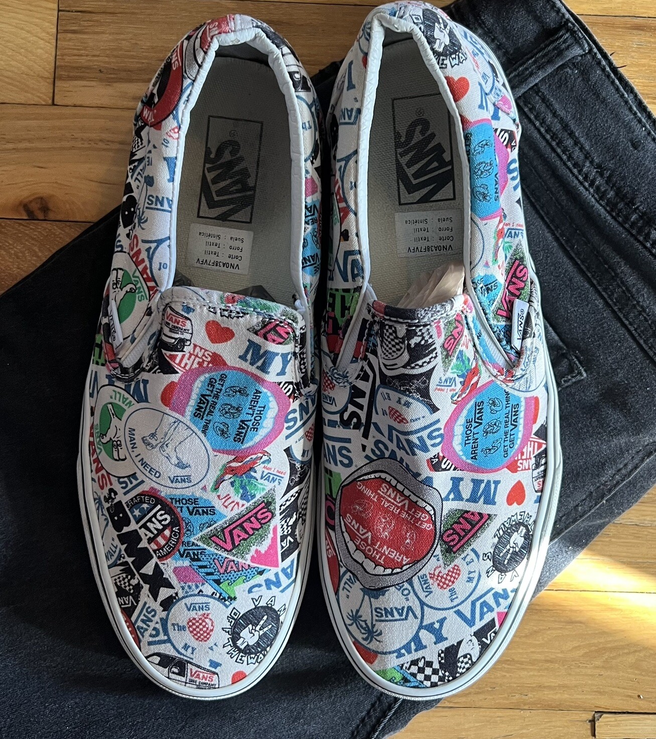 VANS Logo Sticker Mash Up Slip On Canvas - Men’s Size… - Gem