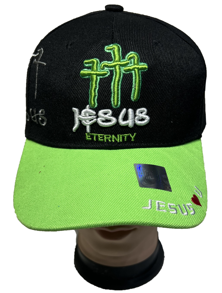 JESUS ETERNITY Religion 3D Embroidered Adjustable Baseball Cap Hats LOT ...