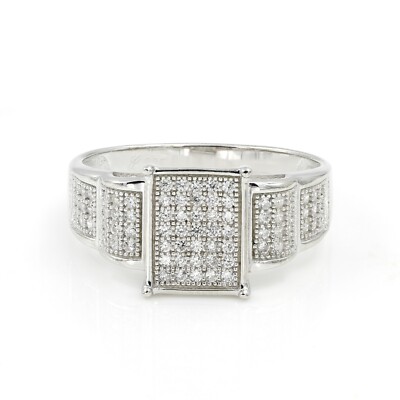 925 Sterling Silver CZ Pave Setting Engagement /Promise Ring | eBay