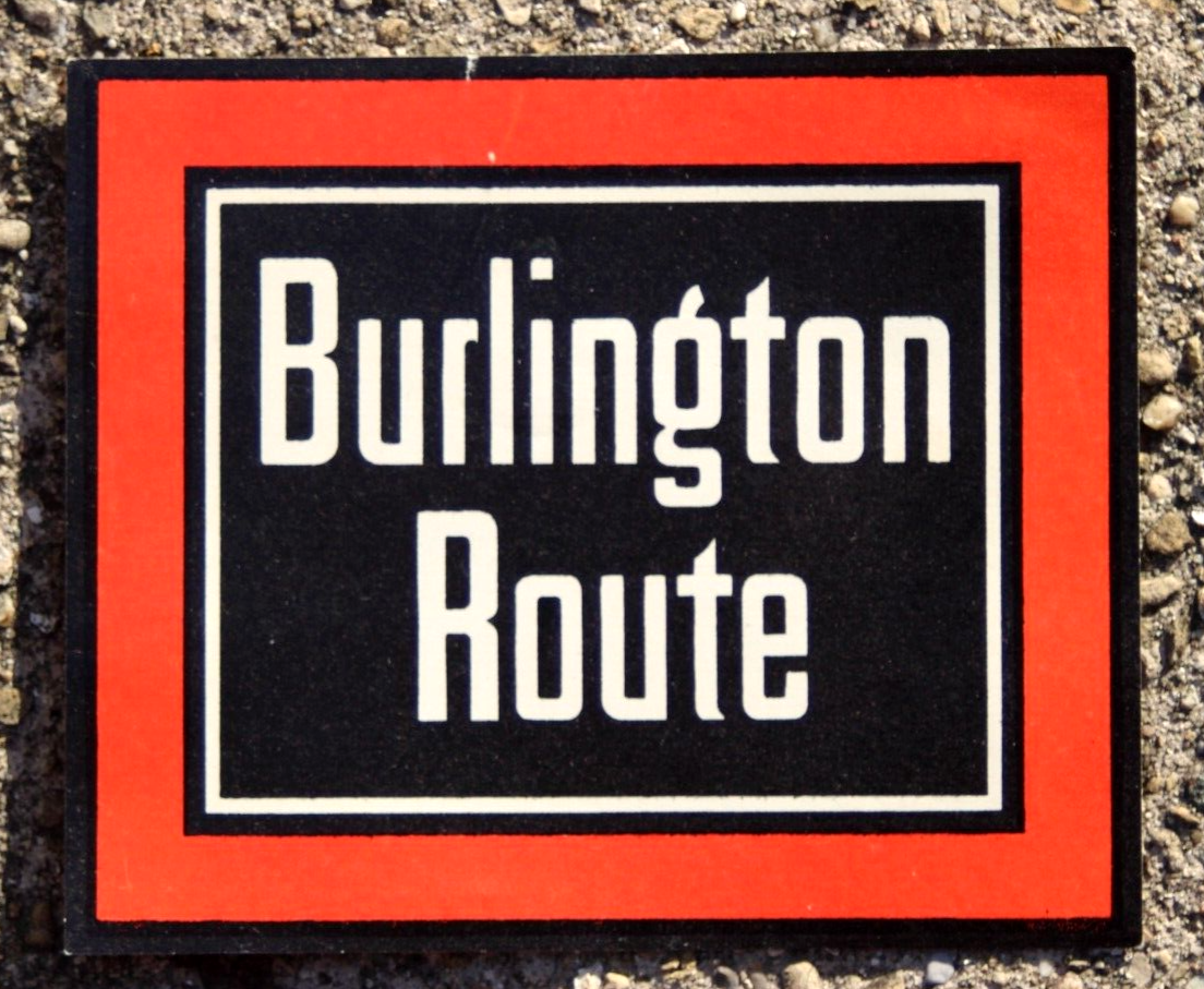 Vintage Burlington Route Railway Sticker 3"x3-1/4" Unused | eBay