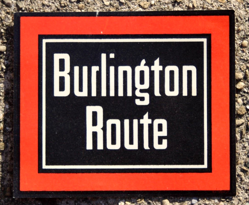 Vintage Burlington Route Railway Sticker 3"x3-1/4" Unused | eBay