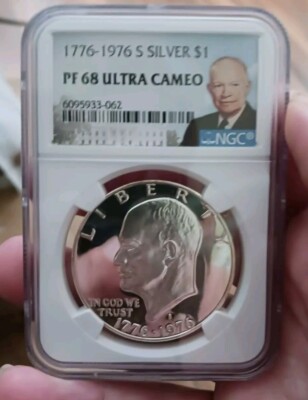 1776 1976 S NGC PF68 ULTRA CAMEO PROOF SILVER EISENHOWER DOLLAR BICENTENNIAL IKE | eBay