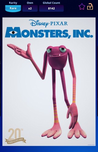 Topps Disney Collect Digital Monster Inc. 20th Anniversary NICK SCHMIDT ...