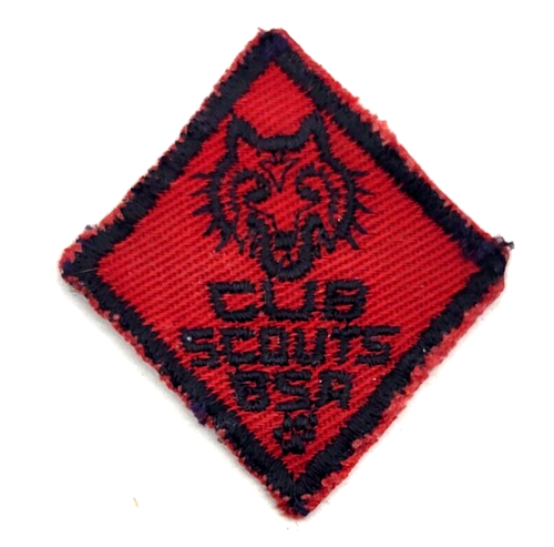 Vintage WOLF Cub Scout Rank Badge Red & Black Patch (B25) | eBay