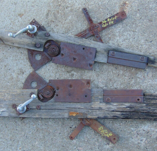 1936 BUICK 2 DOOR SEDAN DOOR WINDOW REGULATORS WITH CRANKS GM ORIGINALS ...