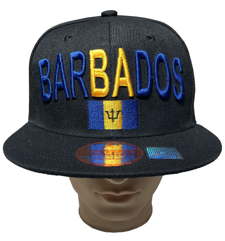 BARBADOS Flag 3D Embroidered Snapback Adjustable Baseball Cap Hats LOT ...