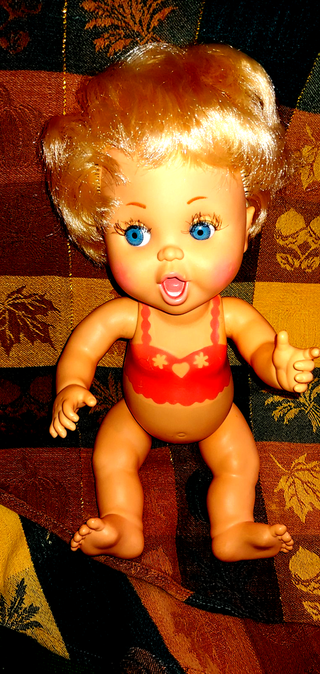 Vintage Galoob 1993 Baby Face Doll Blond Hair Bathtub Becca #23 | eBay