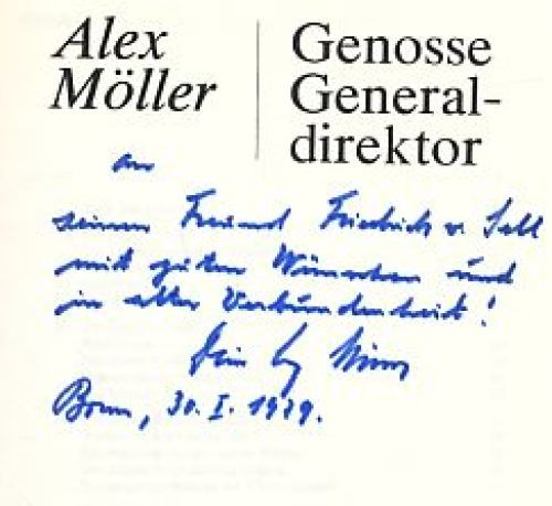 Genosse Generaldirektor. Möller, Alex: | eBay.de