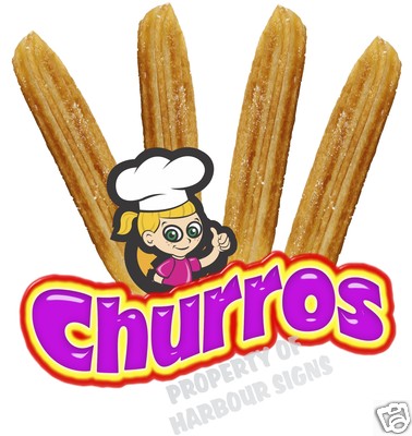 Churros Decal 14" Concession Food Truck Mobile Restaurant Menu Vinyl ...