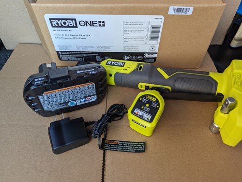 Ryobi One Plus 18v 3/8 Cordless Ratchet Kit (P344K1) With Battery ...