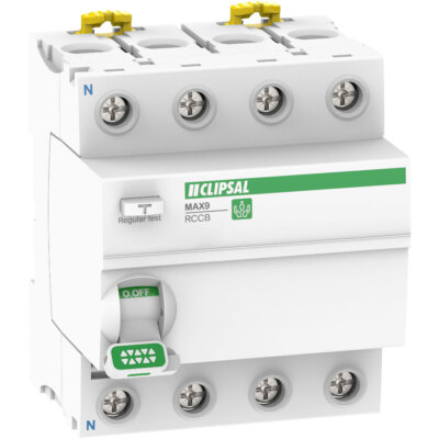 Clipsal MAX9 4 Pole 63A RCCB RCD 30mA Type A-SI | MX9RC463S | eBay ...