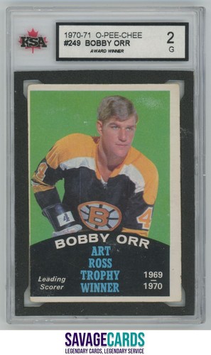 1970-71 O-Pee-Chee Award Winner Bobby Orr KSA 2 #249 Boston Bruins | eBay