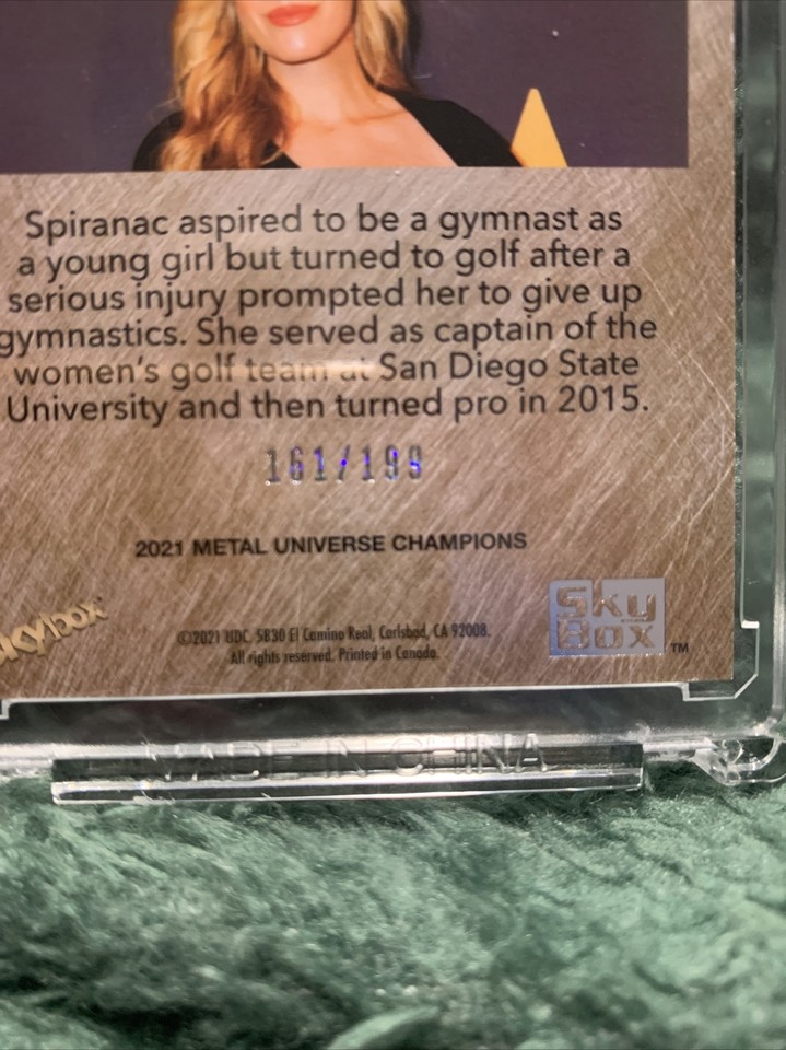 ‘21 Metal Universe PAIGE SPIRANAC Metalized Precious Metal Gems Diamond ...