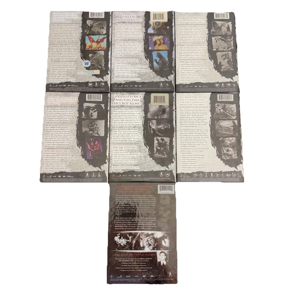 The Godzilla Collection (8 Disc DVD Set) TOHO Master Collection Like ...