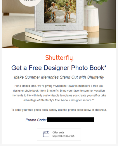 Shutterfly Coupon for Designer Photo Book (exp. 9/30/25) | eBay