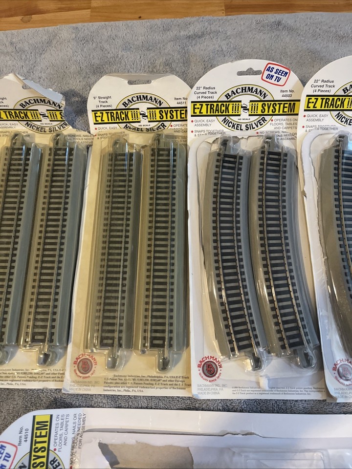 BACHMANN HO EZ TRACK - LOT OF 32 Pieces - CURVE & STRAIGHT Nice! | eBay
