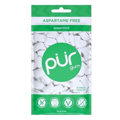 Sac De Gum À La Menthe Verte 2,72 Oz (Caisse De 12) Par La Société Pur ...