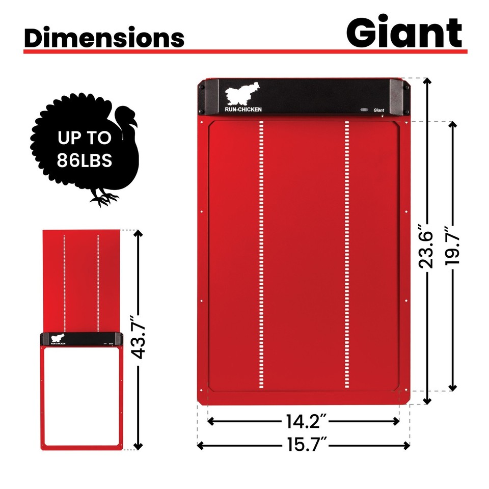 RUN-CHICKEN GIANT - Automatic Turkey Coop Door | eBay