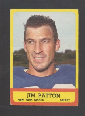 1963 Topps Football Card #58 Jim Patton-New York Giants Vg Card | eBay