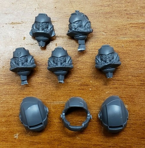 Warhammer 40k Space Marine Bits Primaris Inceptor Gravis Heads & Cowl ...