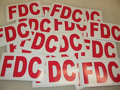 20 FDC Sticker Decals for Fire Inspection or Fire Hose Extinguisher ...