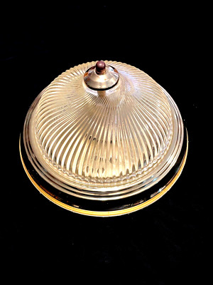 ROUND 11 INCH CEILING BRASS LIGHT FIXTURE | eBay