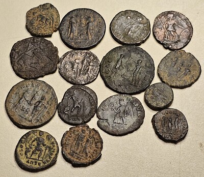 Lot of 15 Late Roman Coins (reverse images) | eBay