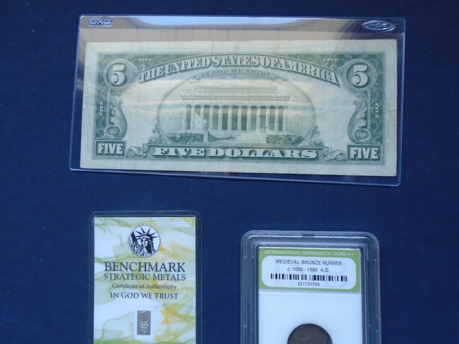 3 PC LOT 1000 YR OLD COIN RARE CURRENCY SILVER ESTATE COLLECTION 3-pc-lot-1000-yr-old-coin-rare-currency-silver-estate-collection