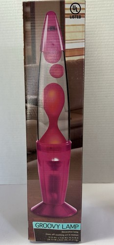 Groovy Lamp Decorative Hot Pink Rocket Style Lava Lamp Relaxing Light ...