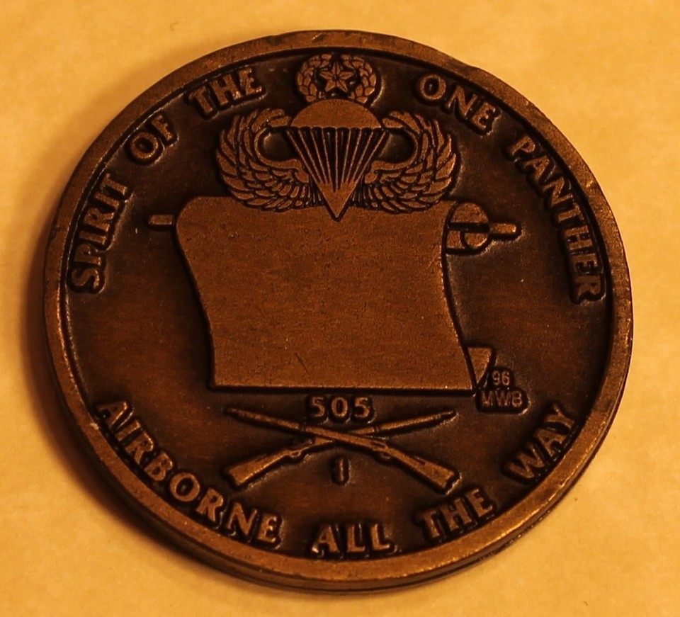 82nd Airborne 505th Infantry 1st Battallion Army Challenge Coin | eBay