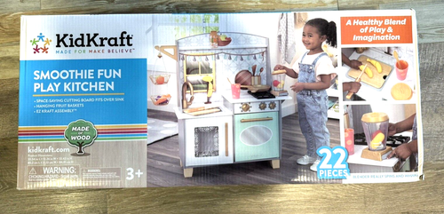 Kidkraft Smoothie Fun Wooden Play Set Kitchen Owith Plastic - 22 ...