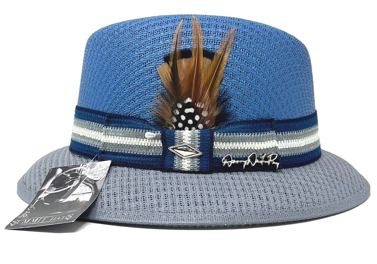 Danny De La Paz Signature Blue & Grey Lowrider Fedora Hat Danny De La Paz Signature Blue & Grey Lowrider Fedora Hat