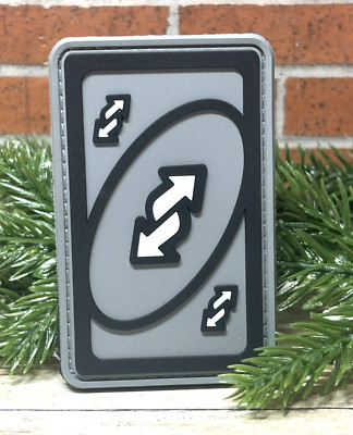 PVC Uno Reverse Card Patch - Tactical Morale Patch - Gray Uno Card ...