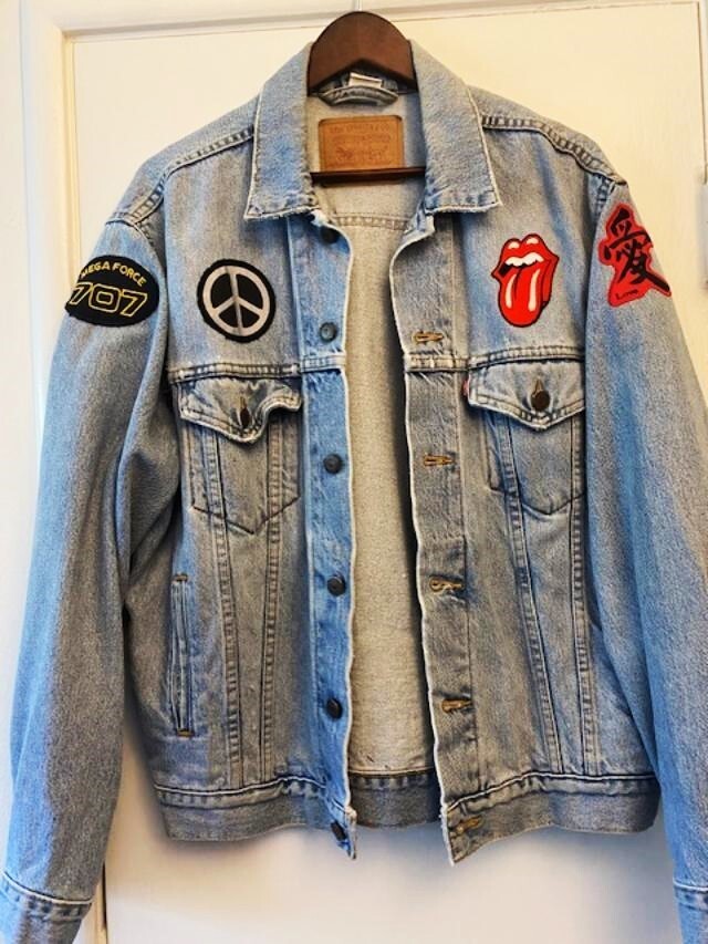 WORN ROCKER STAGE WEAR 707 MEGAFORCE LEVI CUSTOM PATC… - Gem