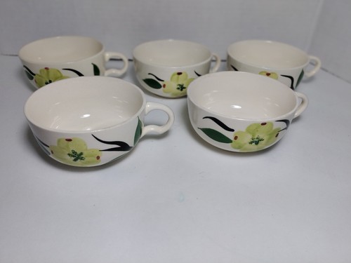 Vintage Blue Ridge Pottery Dixie Dogwood Tea Cup Joni Hand Painted Set ...